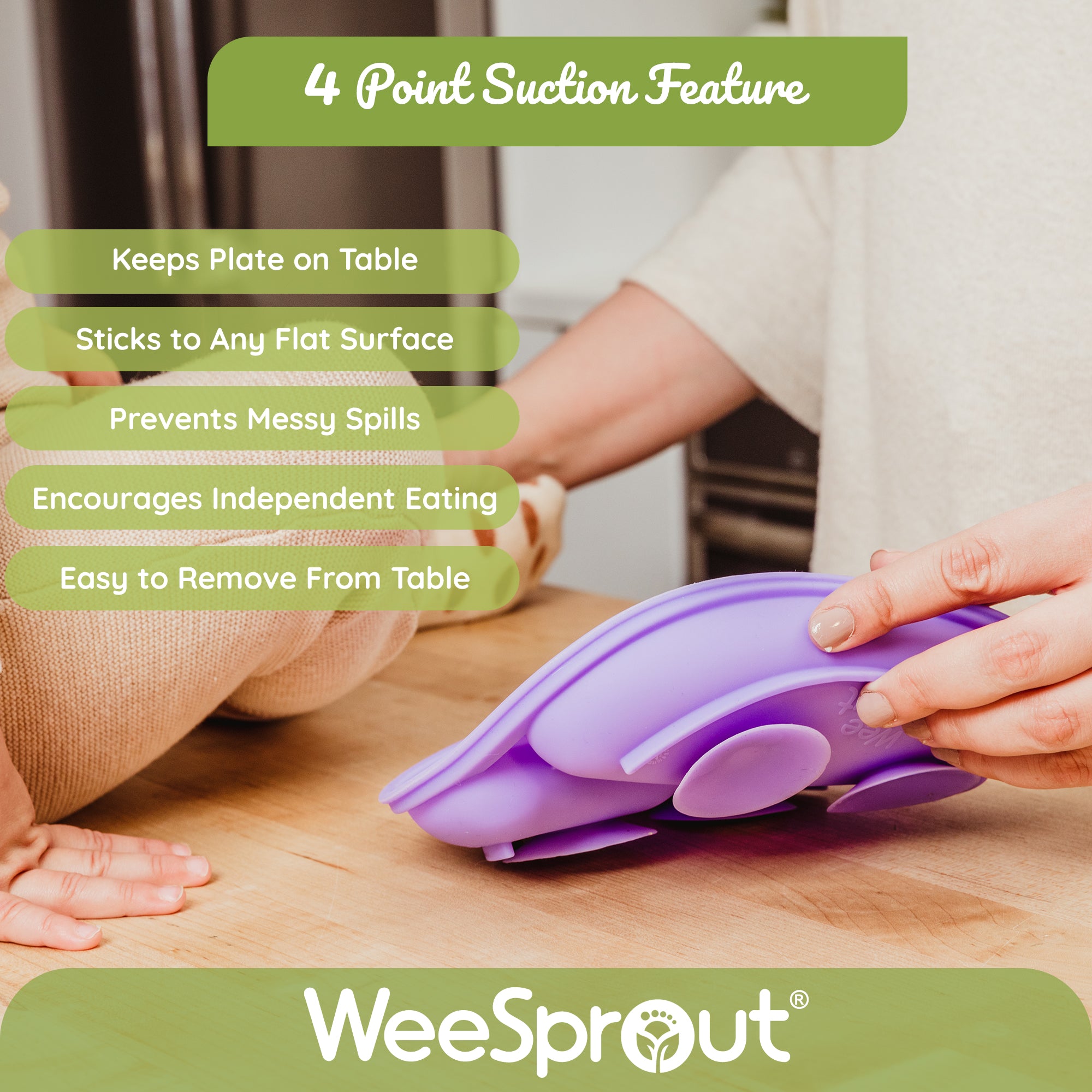 Silicone Suction Plates with Lids | WeeSprout